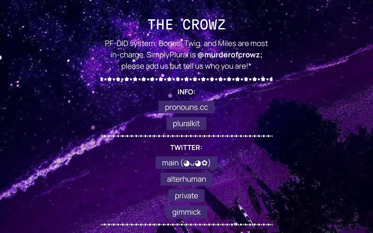 crow’s carrd